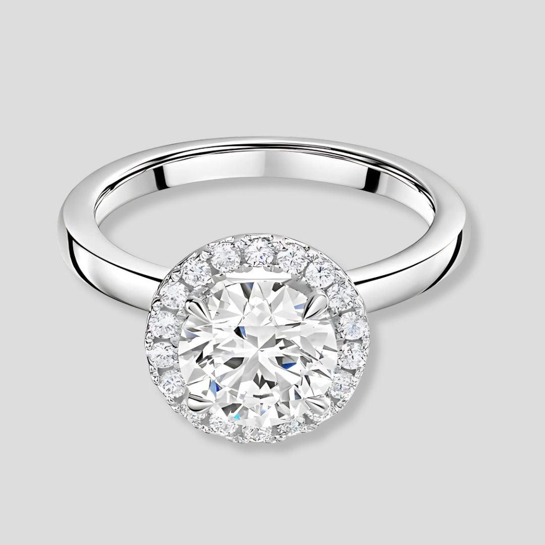 Talon Setting Lab Grown Diamond Halo Ring – FANCI Fine Jewellery