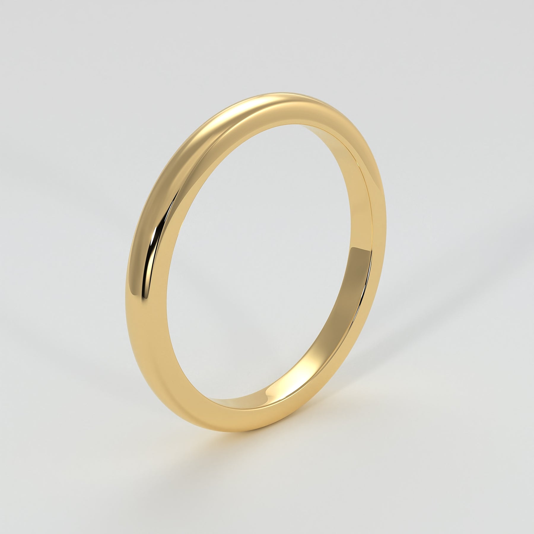 D Shape Narrow Width Wedding Band – FANCI Fine Jewellery