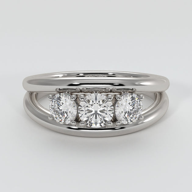 Trilogy Split Band Engagement Ring – FANCI Fine Jewellery
