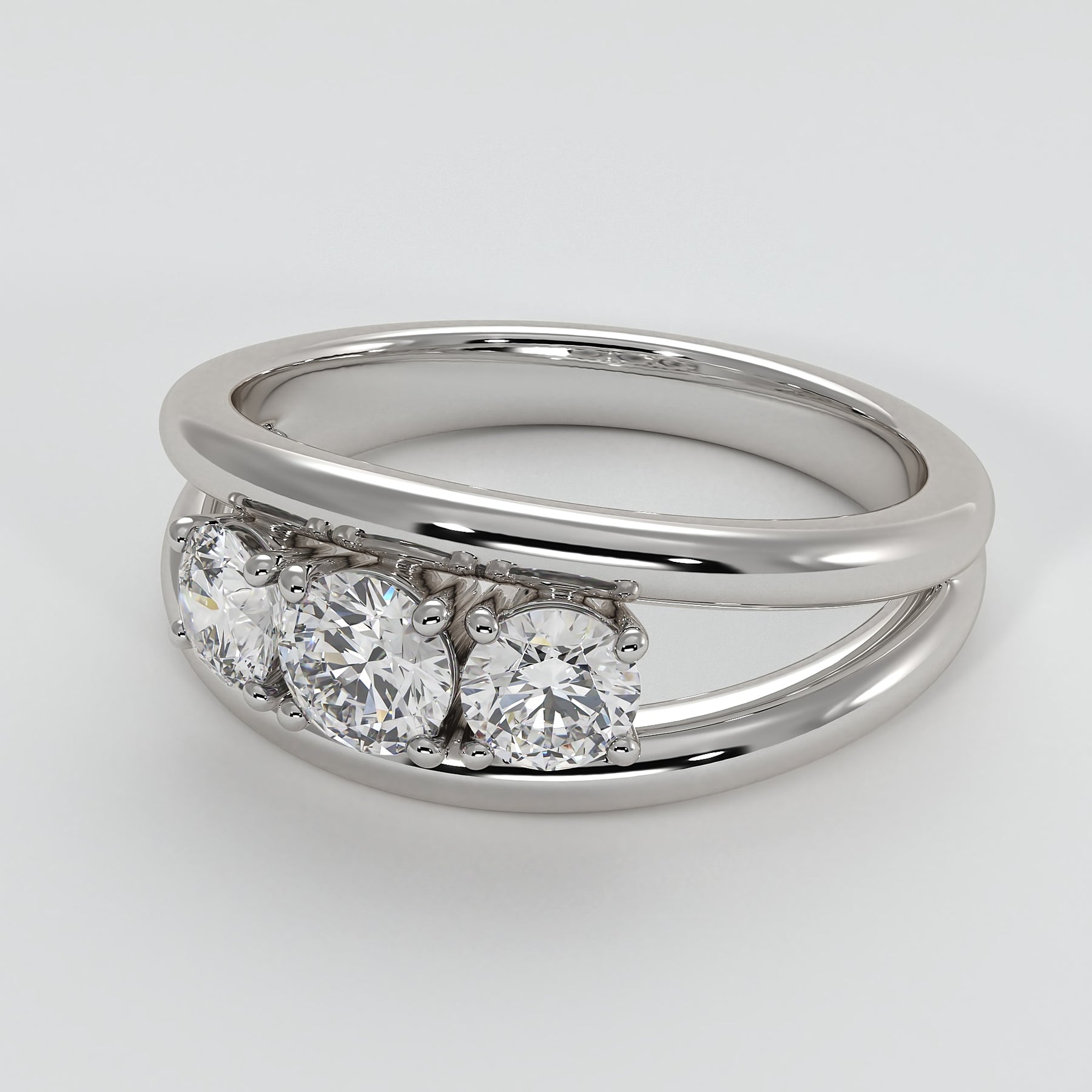 Trilogy Split Band Engagement Ring – FANCI Fine Jewellery